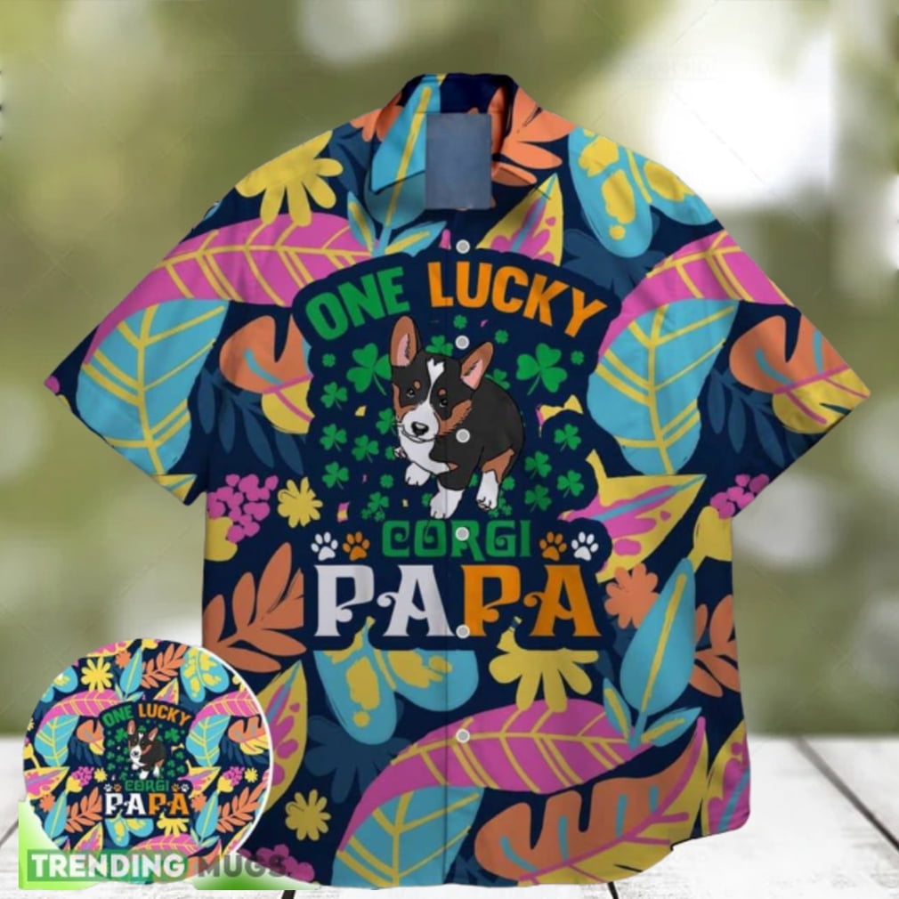 corgi papa funny charm green shamrock bigfoot st paddys vibes on st ...