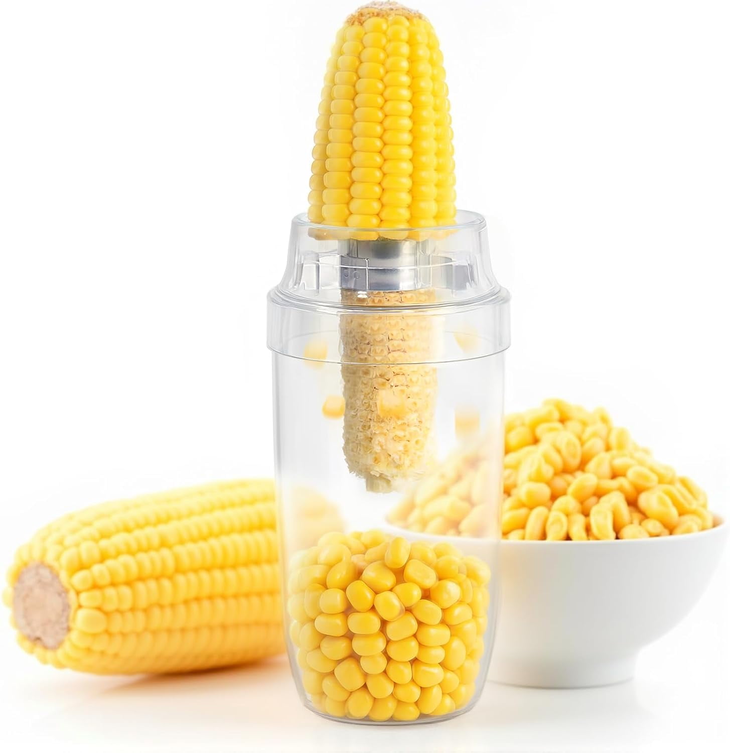 **corn cob stripper, corn peeler for corn on the cob, with bowl fast no ...