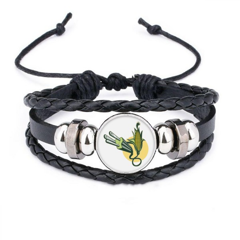 corn plug cable charging cable pattern bracelet braided leather woven ...