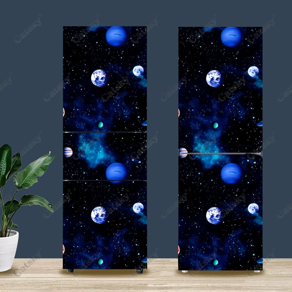 cosmic planet Refrigerator Stickers Home Decor Kitchen Murals DIY Wall ...