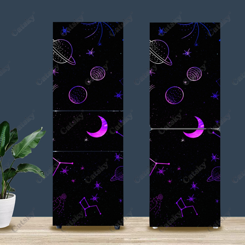 cosmic planet Refrigerator Stickers Home Decor Kitchen Murals DIY Wall ...