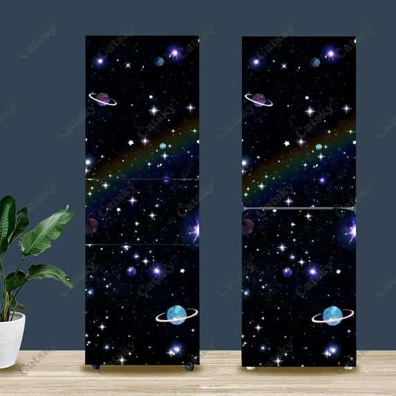 cosmic planet Refrigerator Stickers Home r Kitchen Murals DIY Wall ...