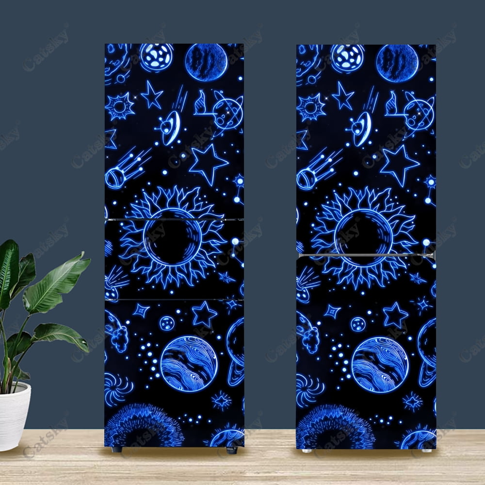 cosmic planet Refrigerator Stickers Home r Kitchen Murals DIY Wall ...