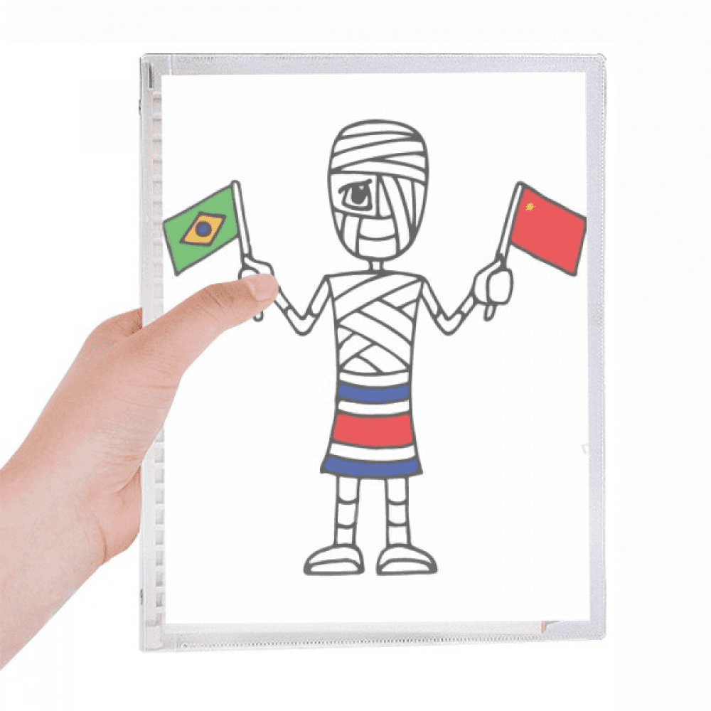 costa chinese flag brazil flag notebook loose diary refillable journal ...