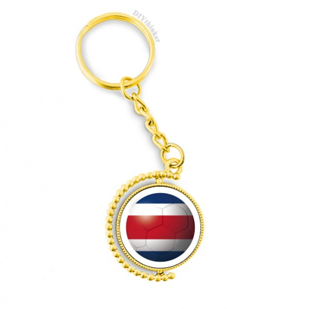 costa national flag soccer football metal connector key chain accessory ...