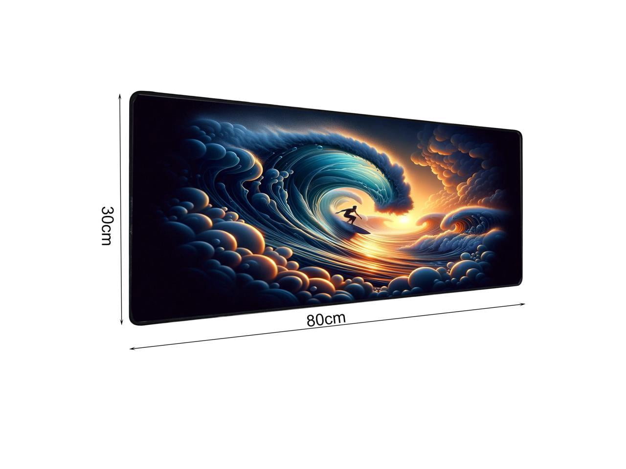 costom Keyboard & Mouse Set Blue Surfing 80*30cm Enhanced Productivity ...