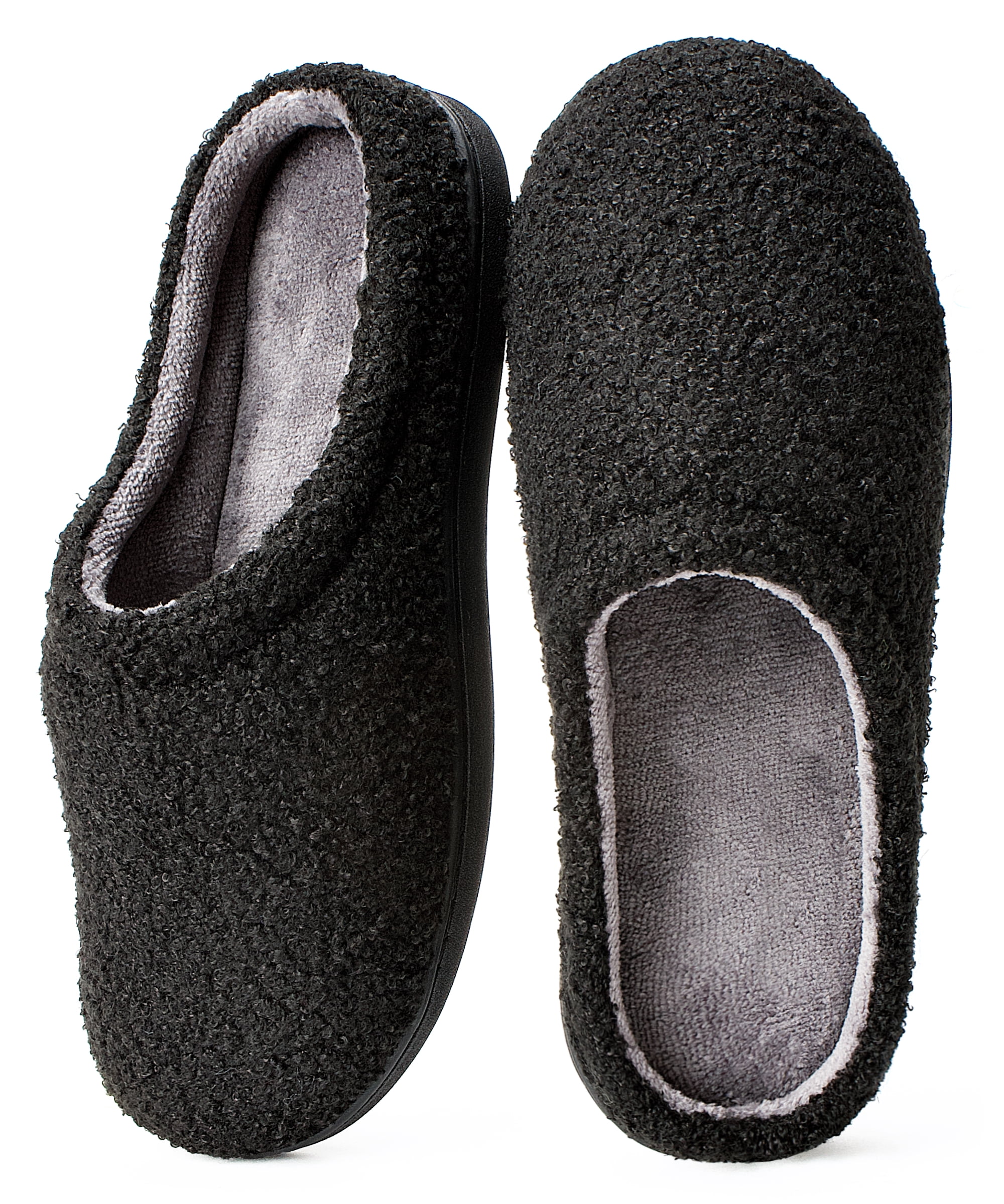 cosyone1997 Fuzzy Two-Tone Slippers for Women Memory Foam House Shoes ...