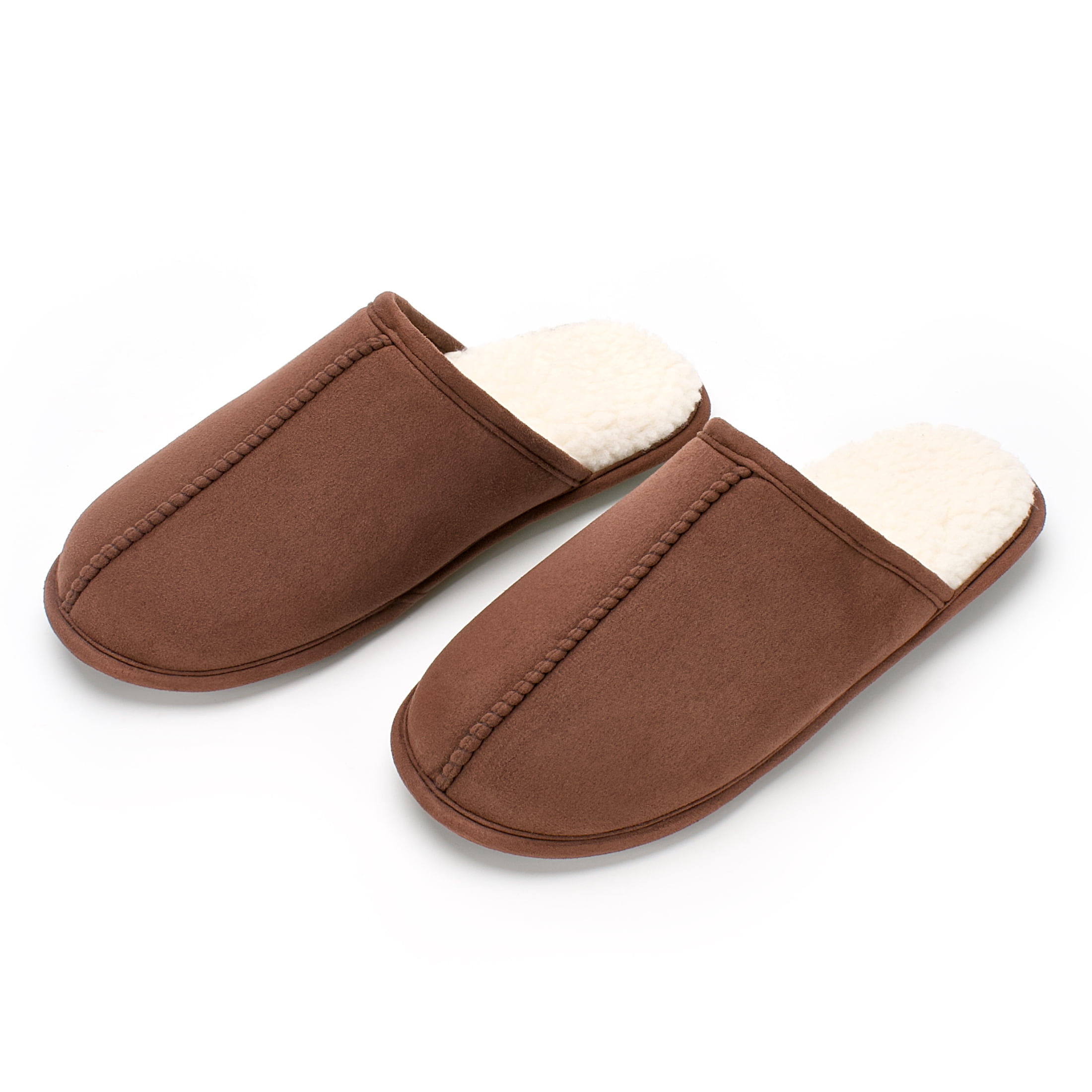 cosyone1997 Men's Scuff Slippers Indoor Outdoor Memory Foam House Shoes ...