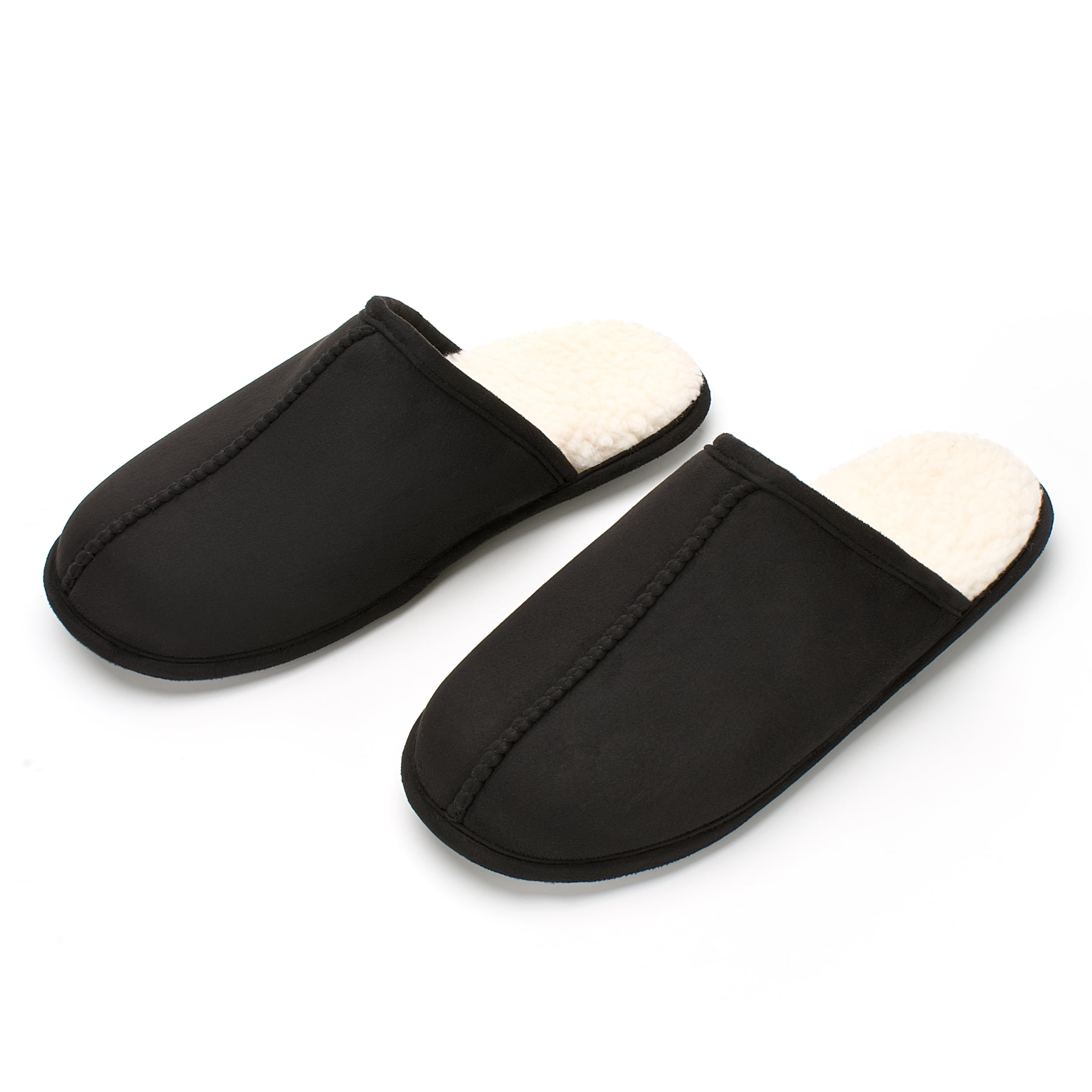 cosyone1997 Men's Scuff Slippers Indoor Outdoor Memory Foam House Shoes ...