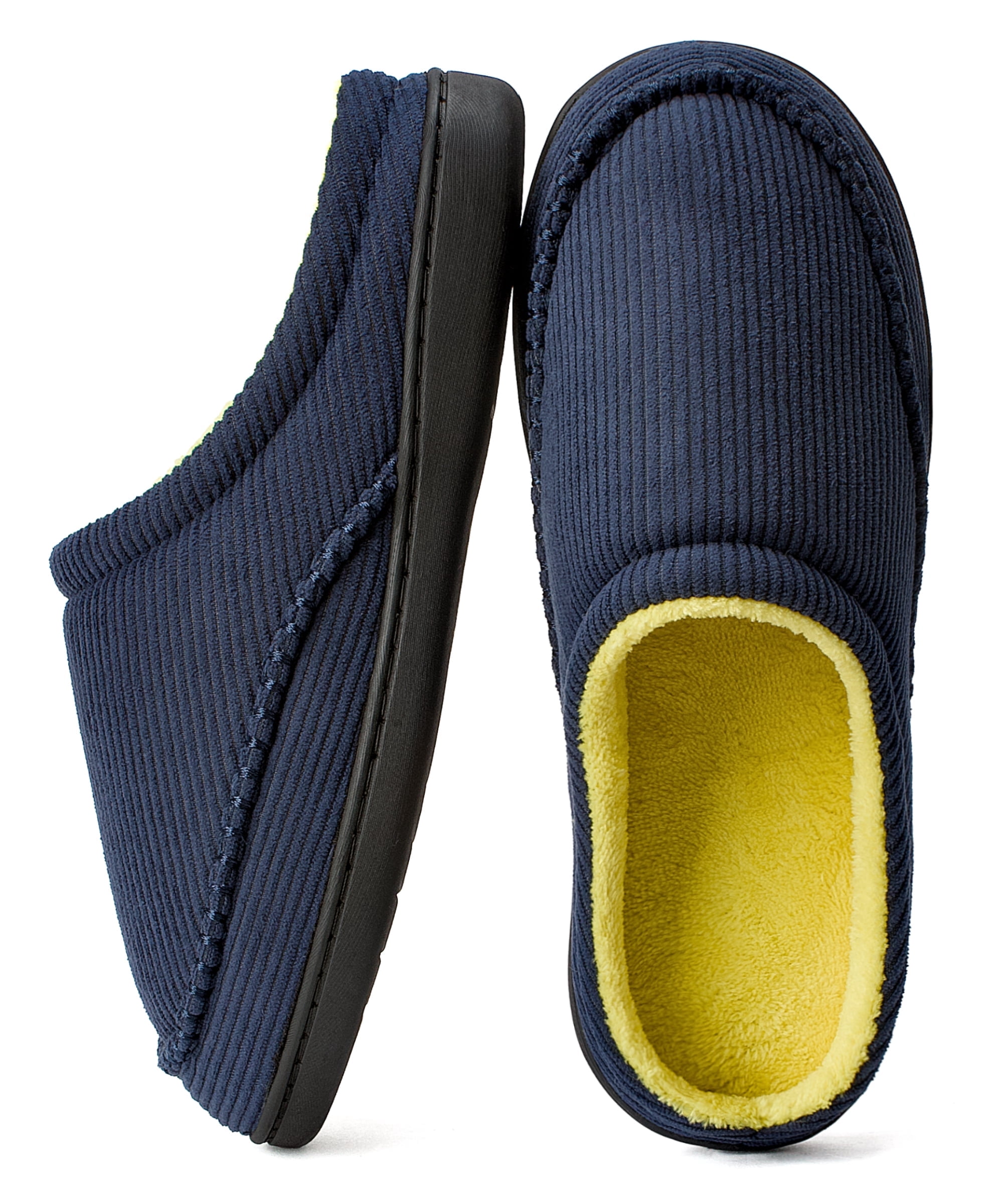 cosyone1997 Men’s Memory Foam Slippers Indoor Outdoor Open Back House ...