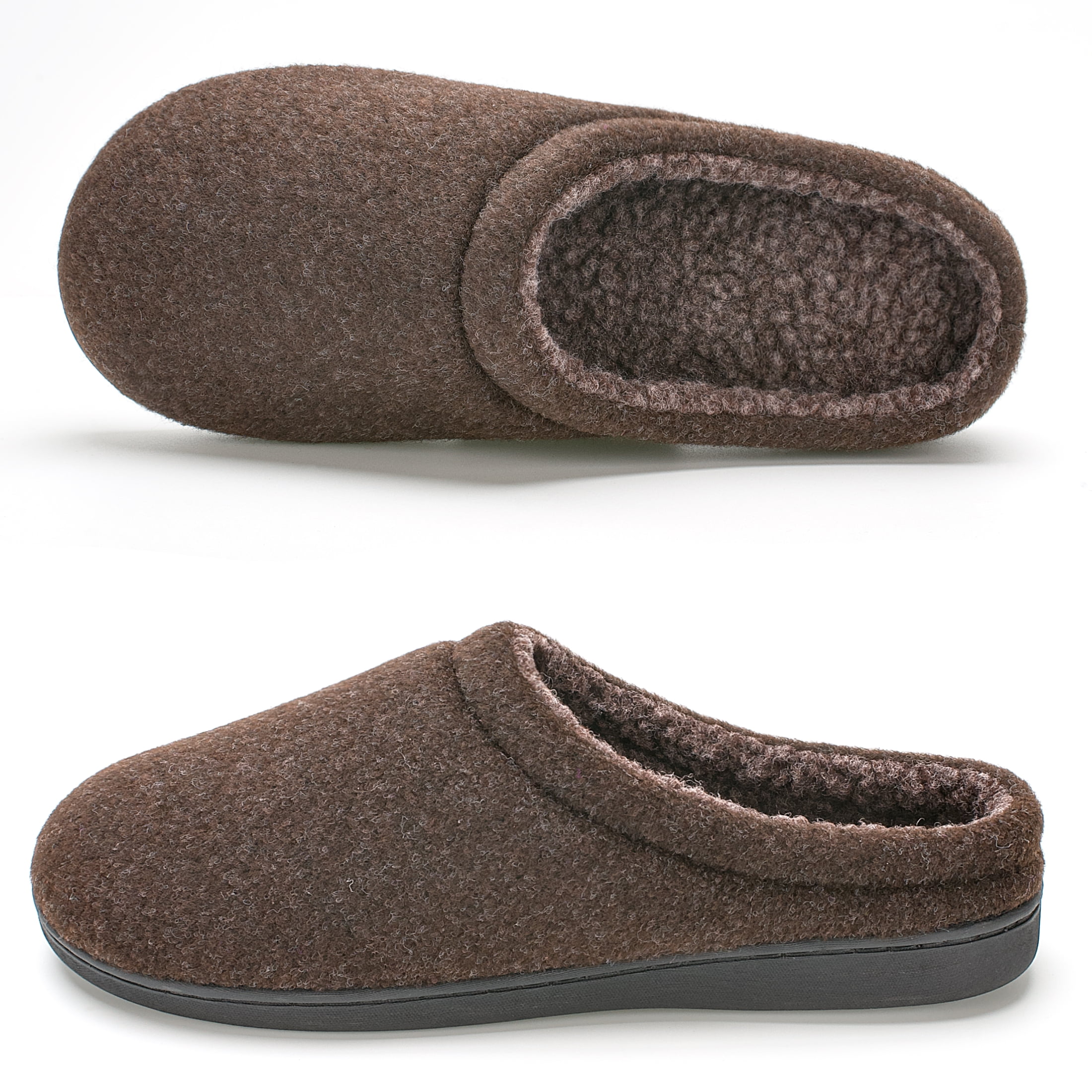 cosyone1997 Men's Memory Foam Slippers Indoor Outdoor Cozy Fleece Lined ...