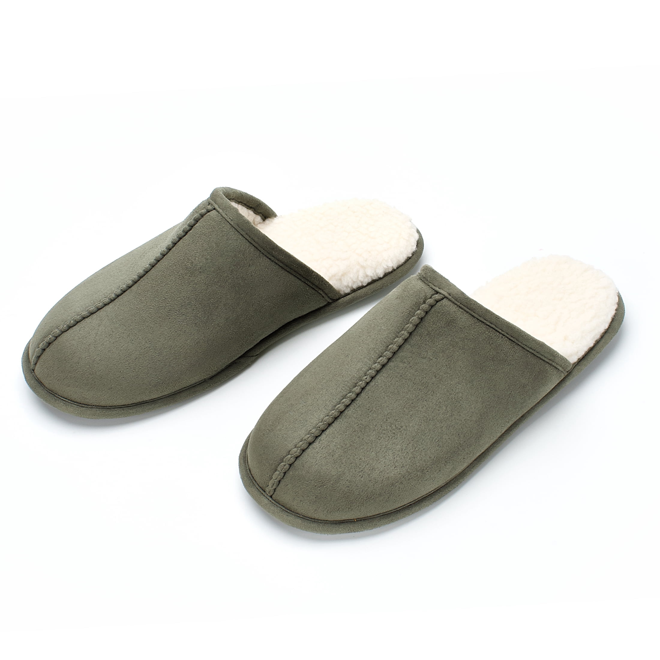 cosyone1997 Men's Scuff Slippers Indoor Outdoor Memory Foam House Shoes ...