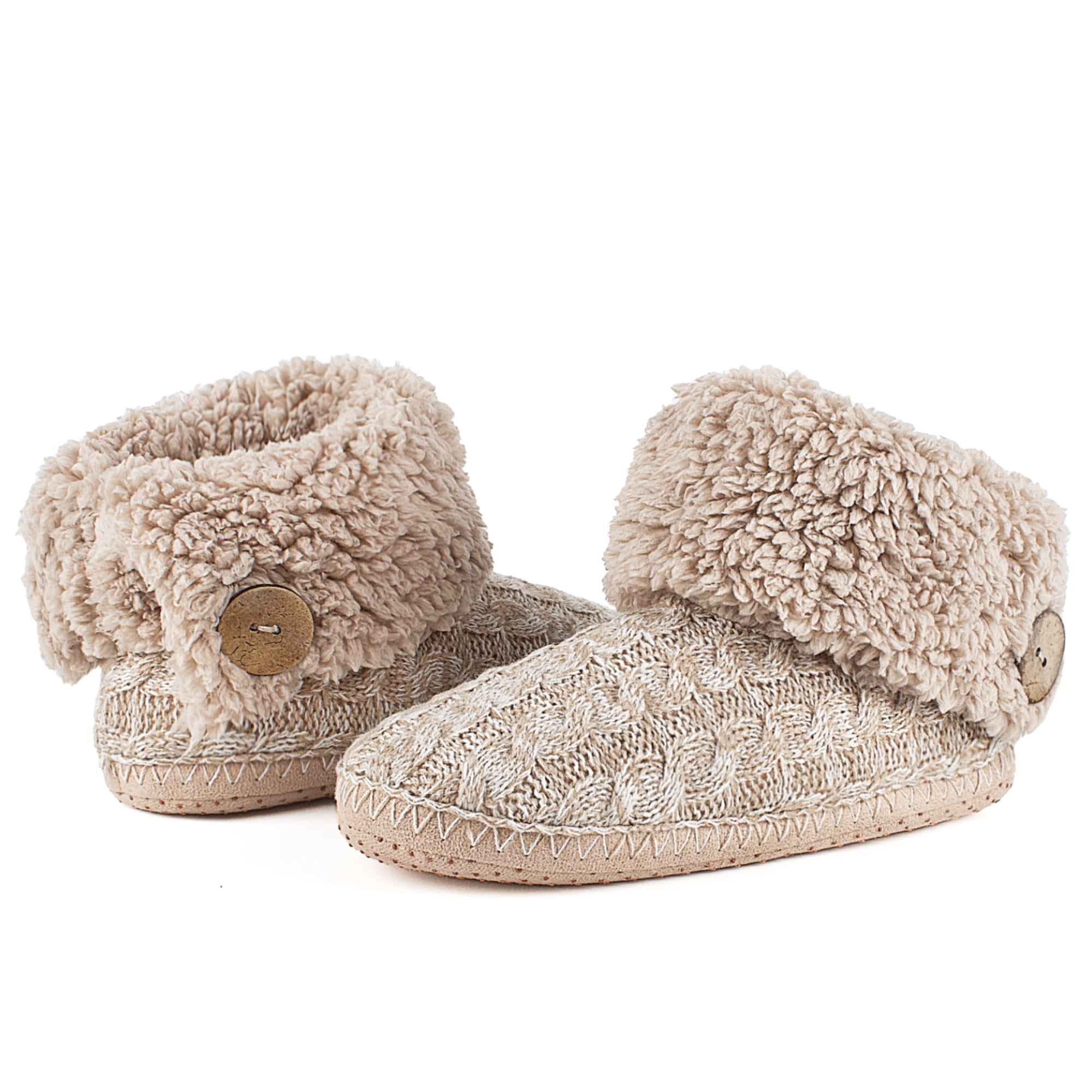 cosyone1997 Women's Fur Bootie Slippers, Warm Indoor House Boots ...