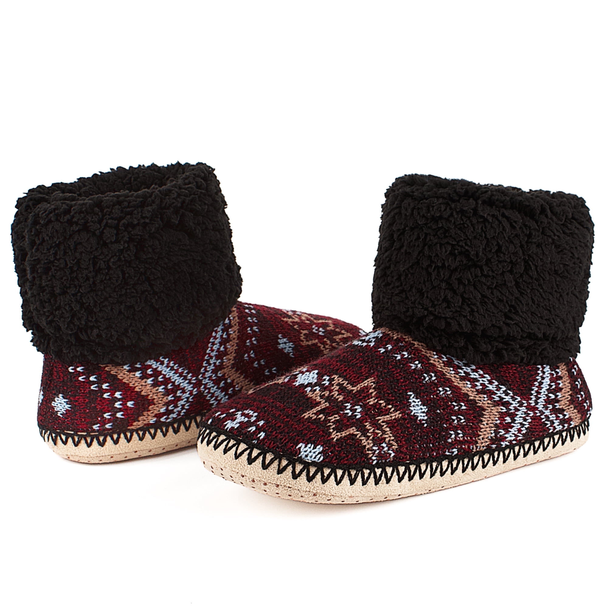 cosyone1997 Women's Nordic Bootie Slippers, Fleece Warm Slip-on House ...