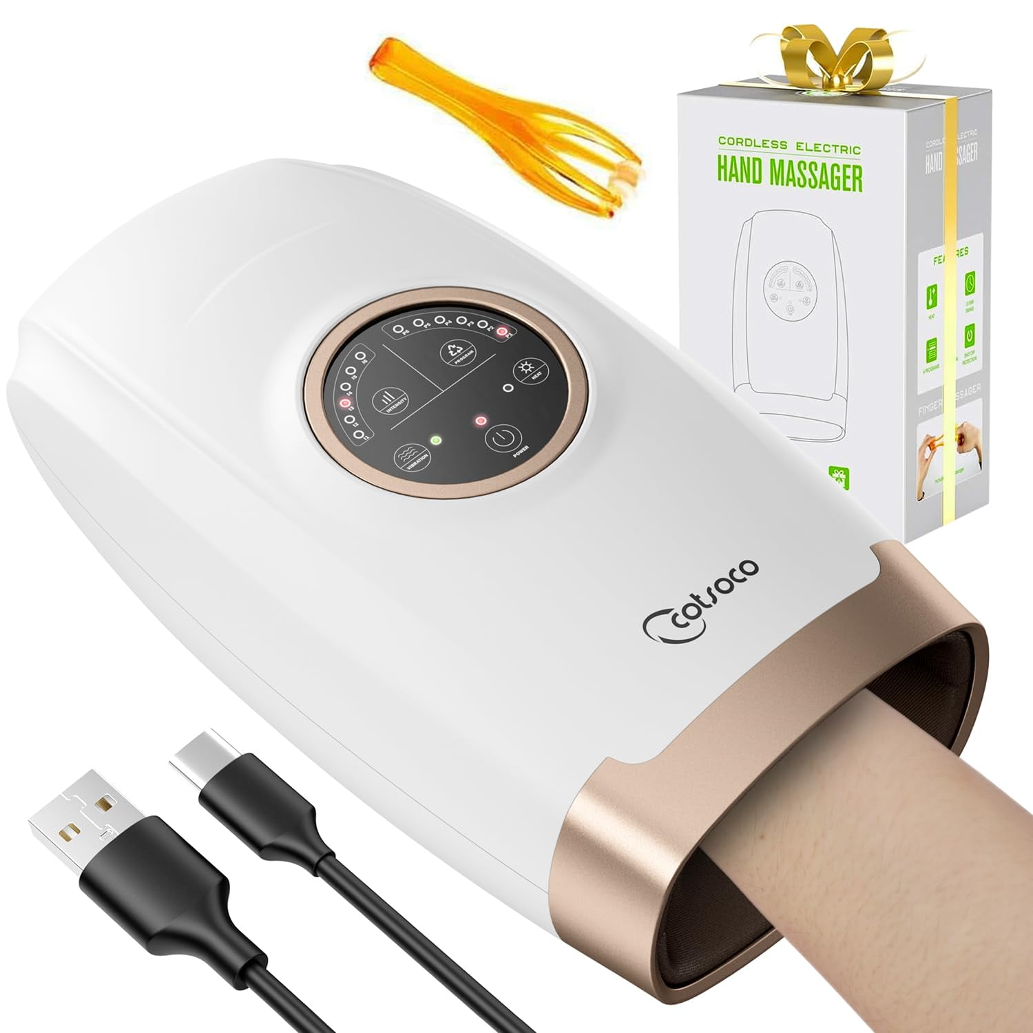 cotsoco Hand Massager with Heat HYZ01 and Compression, Hand Therapy for ...