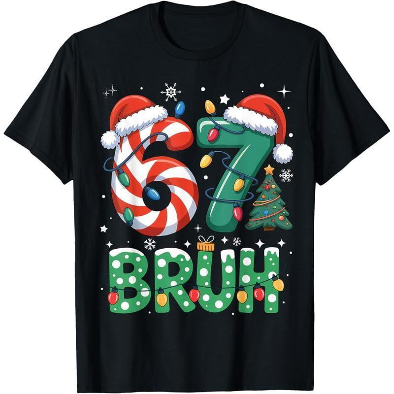 cotton funny tee Bruh 67 Six Seven 6 7 Meme Funny Boy Girl Kids T-Shirt ...