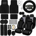 count Seat Cover Full Set Accessories for Front Rear Seat Fluffy Cover ...