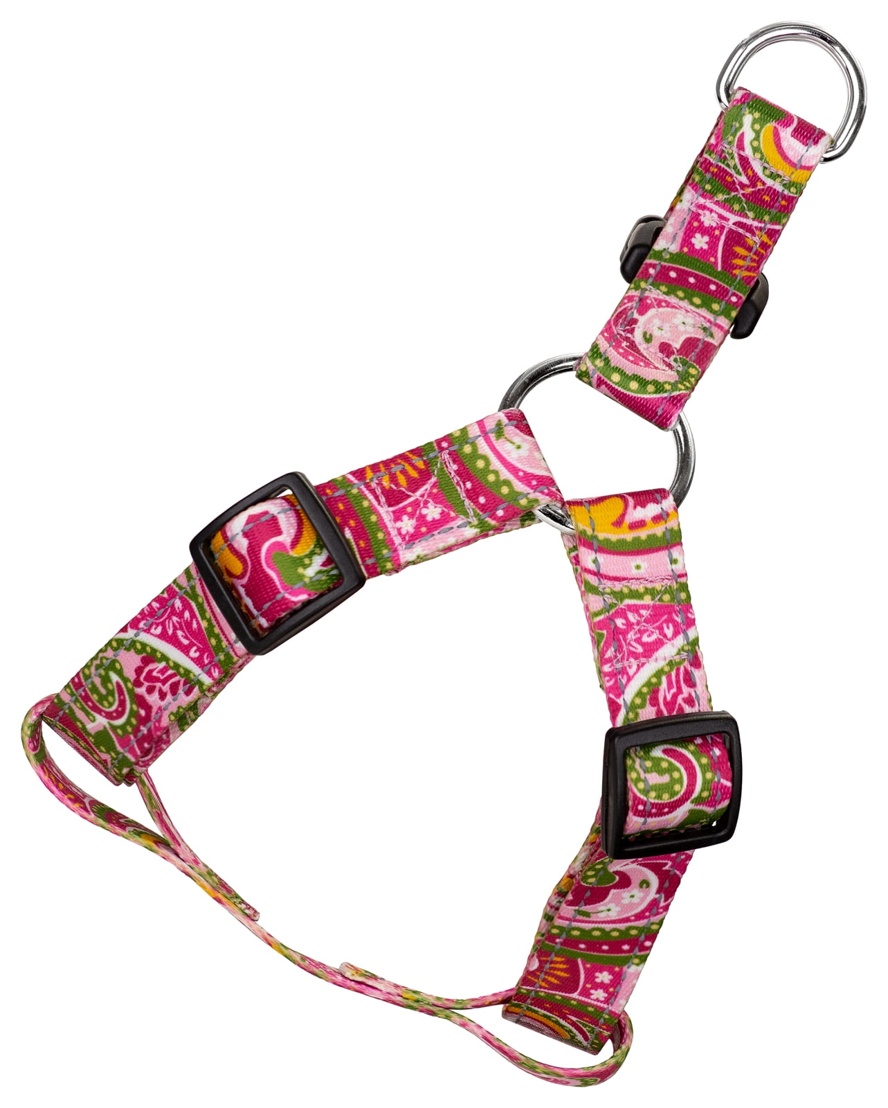 Country Brook Petz® Pink Paisley Reflective Step-In Dog Harness, Large ...