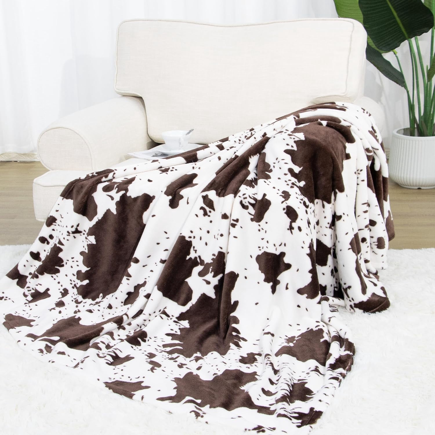 cow print Sympathy Warm Hugs Gift Throw Blanket - Soft Cancer Gift ...