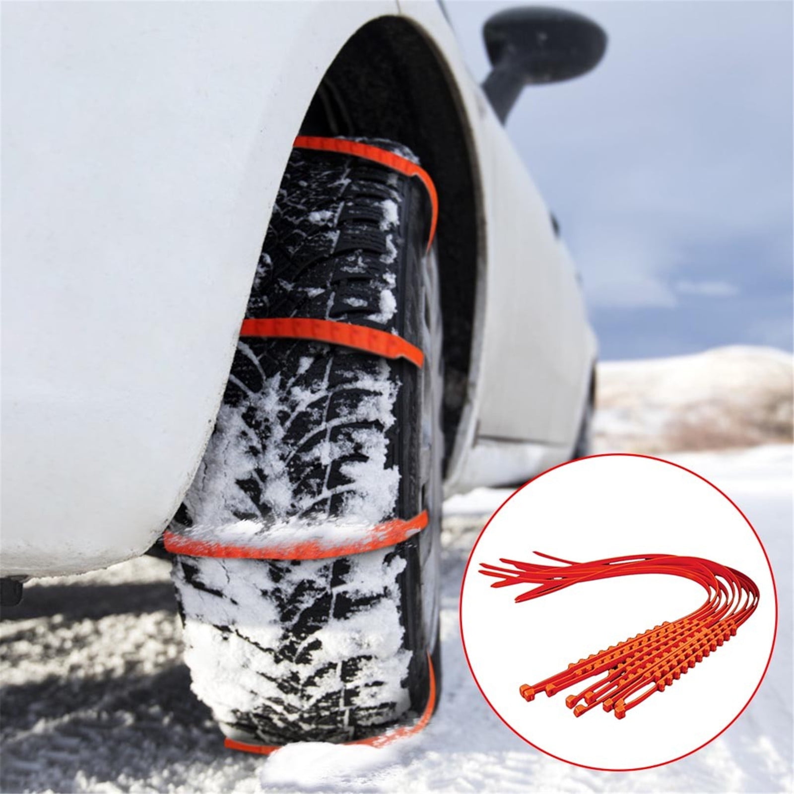 cpengpj 20x965mm Nylon Heavy Duty Anti-Skid Chains for Winter Snow and ...