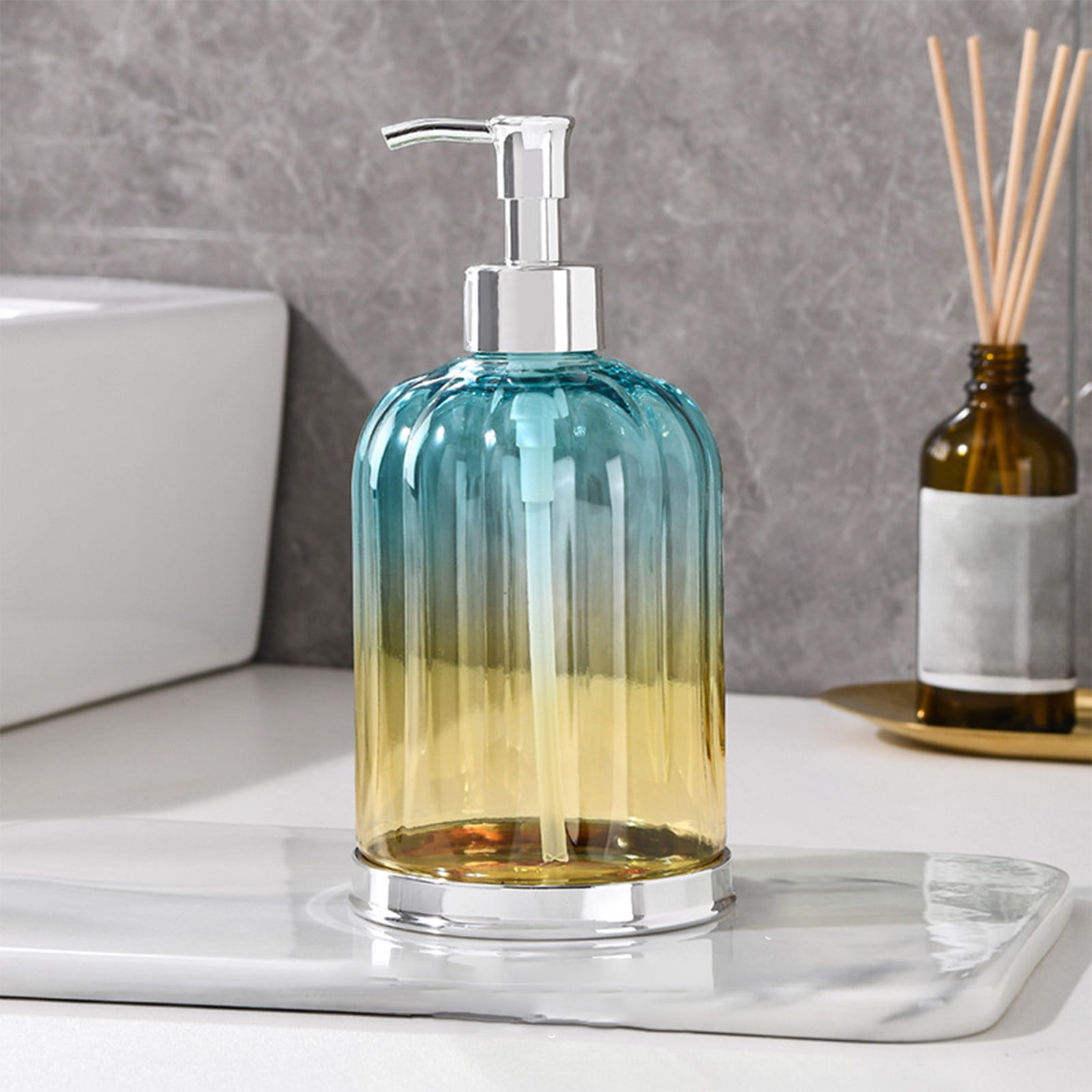 cpengpj 450ml Refillable Plastic Hand Soap Dispenser Bottle, Stylish ...
