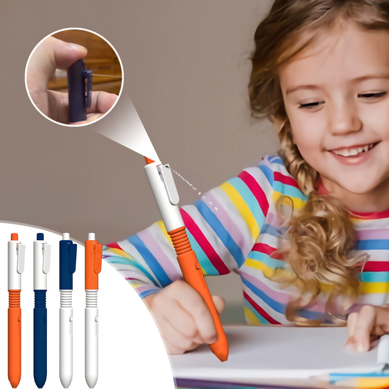 cpengpj 4Pcs Pen That Sprays Water, Funny Prank Retractable Pens with ...