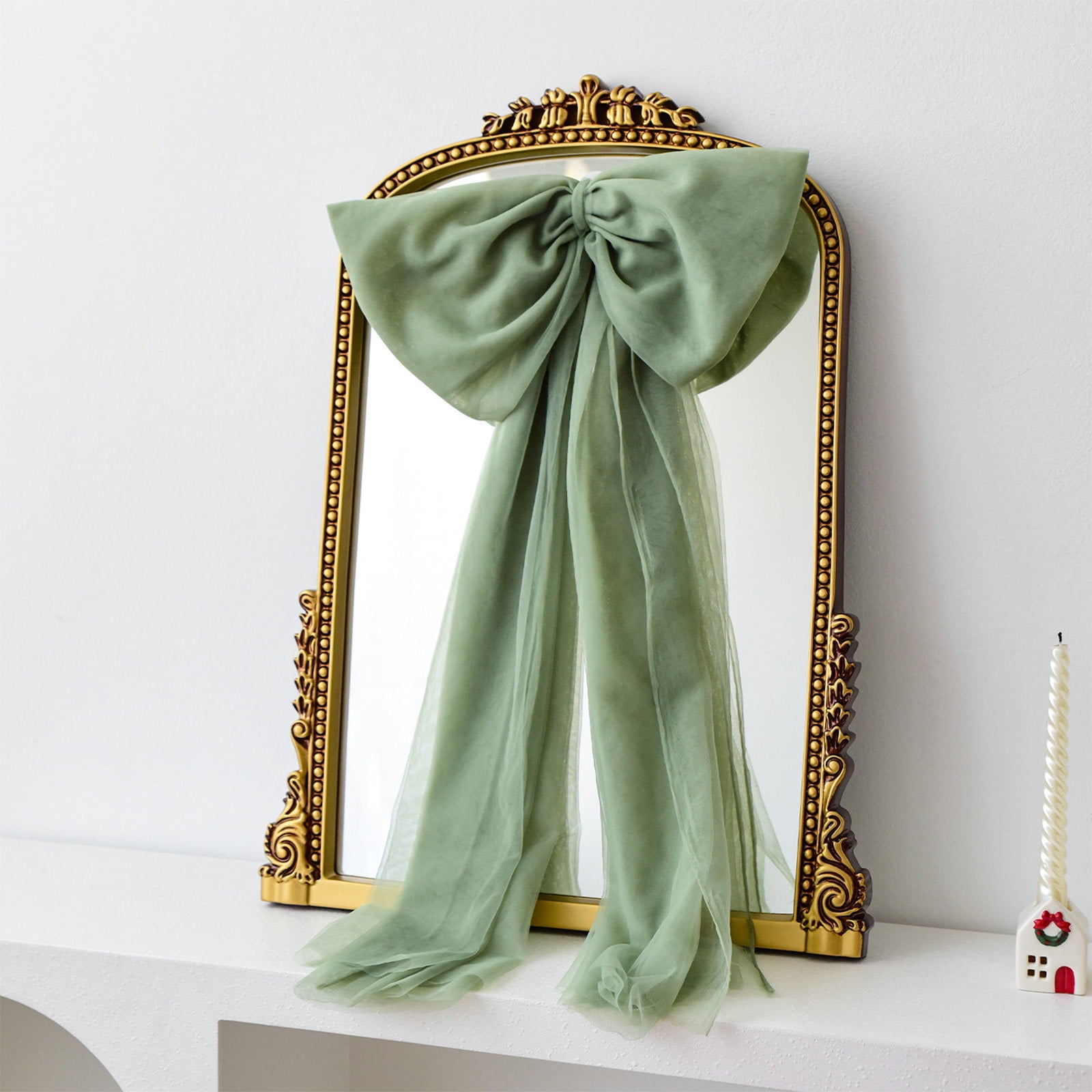 cpengpj 75cm Velvet Christmas Snow Bow Tree Decoration, Premium ...