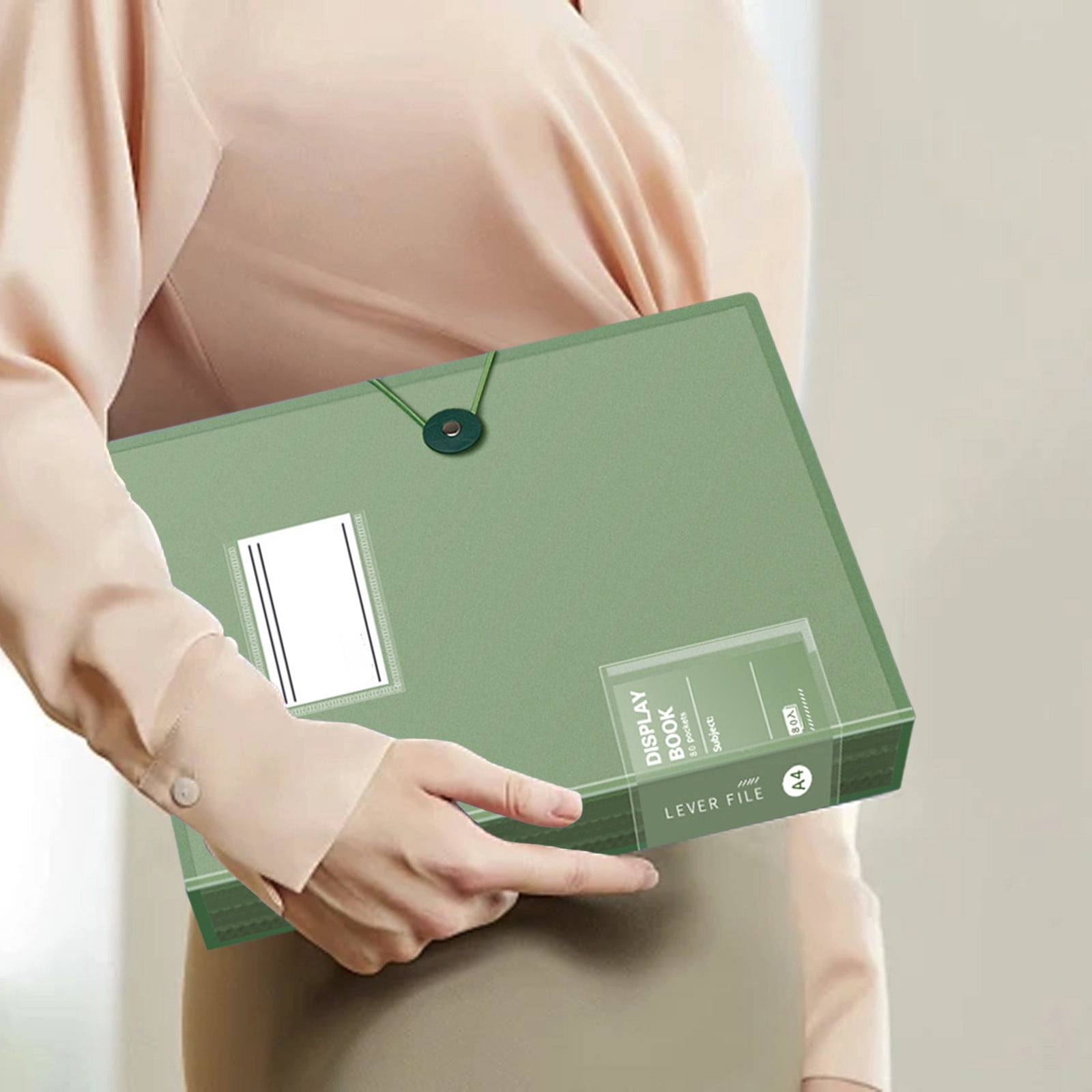 cpengpj 80-Page Expanding Document Folder, Thick Plastic with Snap ...