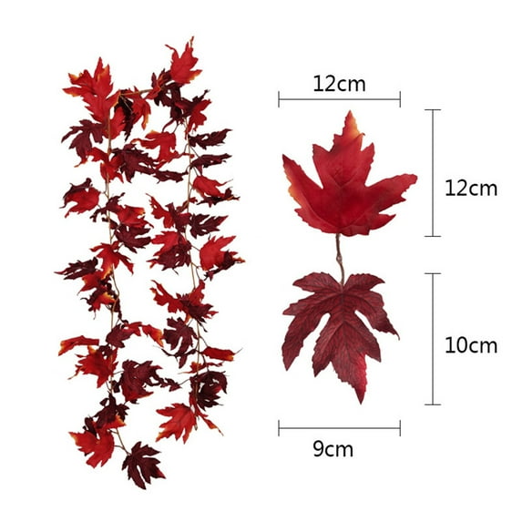cpengpj Artificial Maple Leaf Berry Garland Silk Cloth Fall Autumn ...