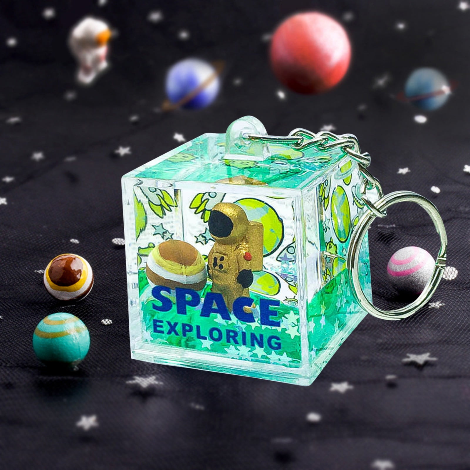 cpengpj Astronaut Liquid Quicksand Keychain, Acrylic Sensory Fidget Toy ...