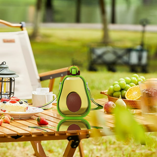 cpengpj Avocados Shaped Plastic Cup with Straw Transparent Water Bottle ...