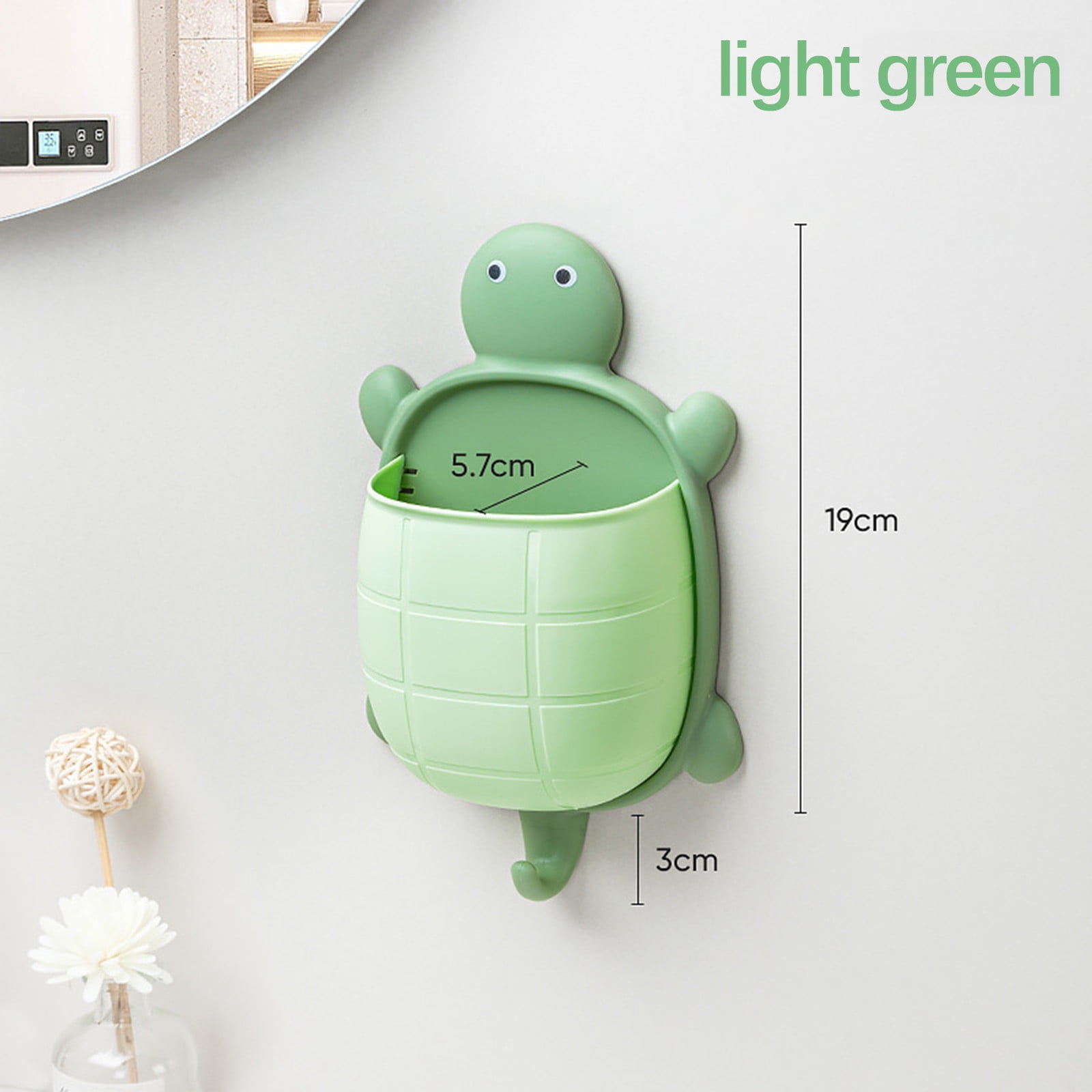 cpengpj Bathroom Storage Box Wall Mount Toothbrush Rack Turtle Wall ...