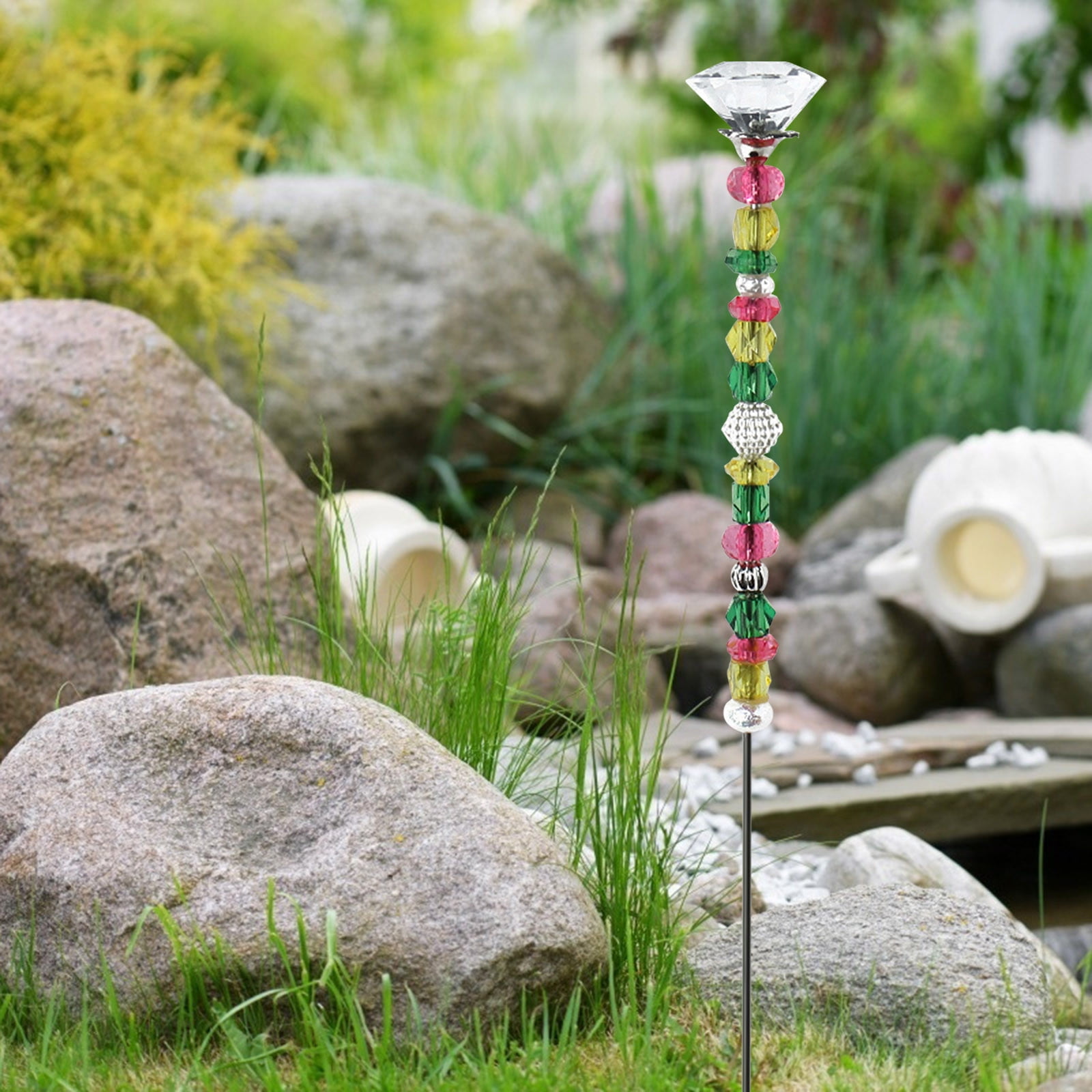 cpengpj Beaded Dream Garden Wooden Pile Courtyard Decoration Flower Pot ...