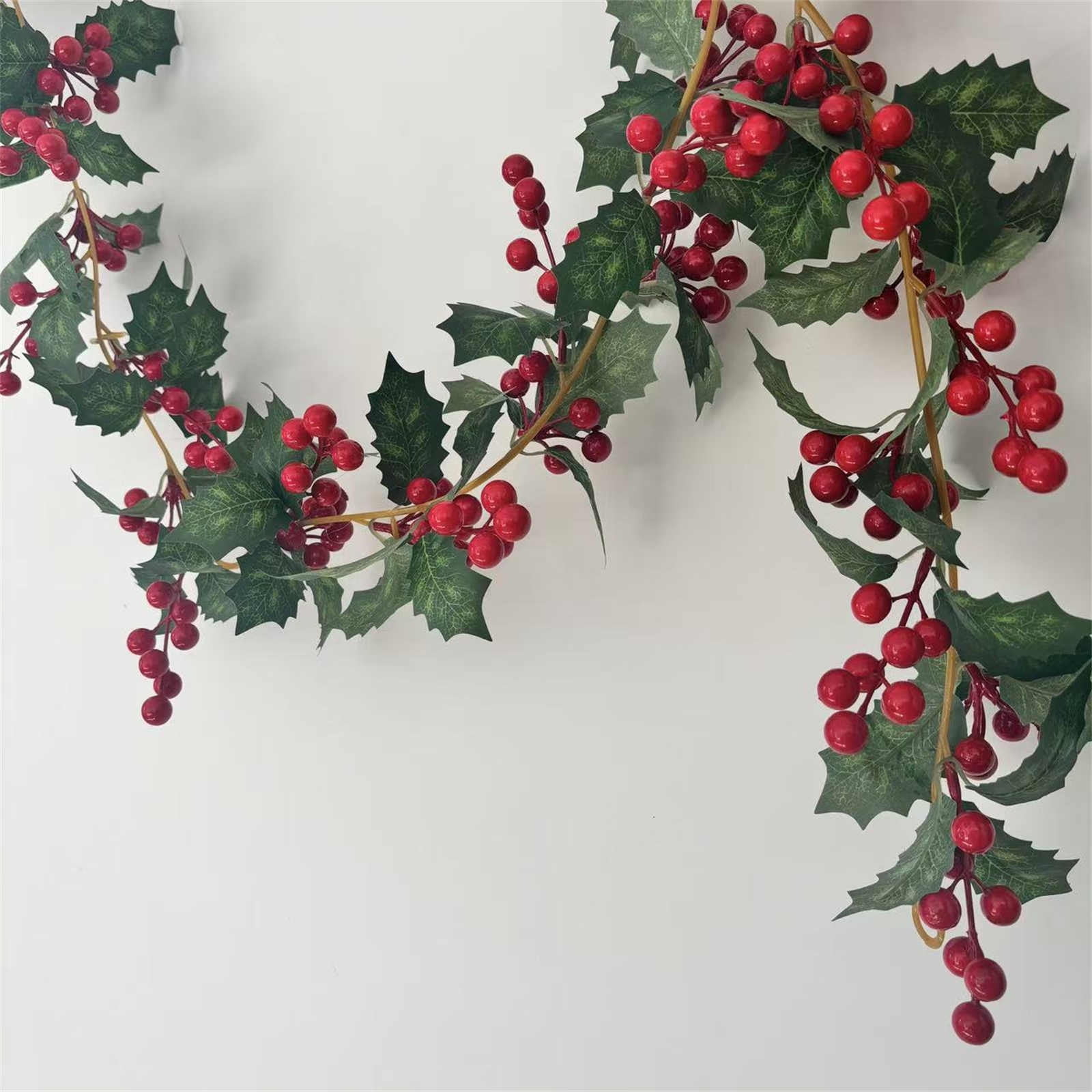 cpengpj Christmas Rattan Berry Decoration 2PCS 175cm Flexible ...