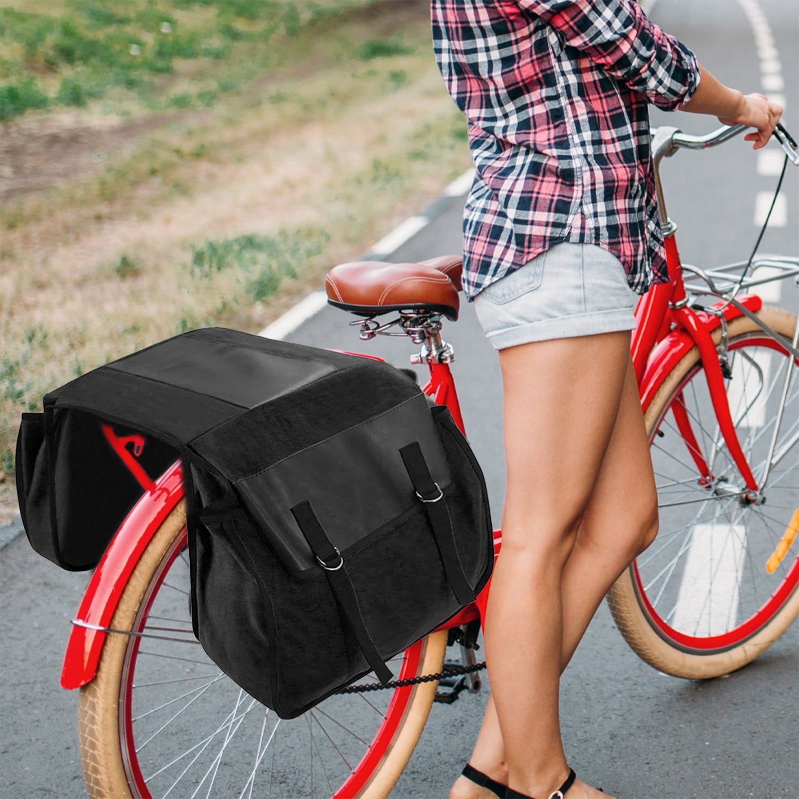 cpengpj Clearance 13in Bike Bags for Bicycle Rear Rack, Hard Shell ...