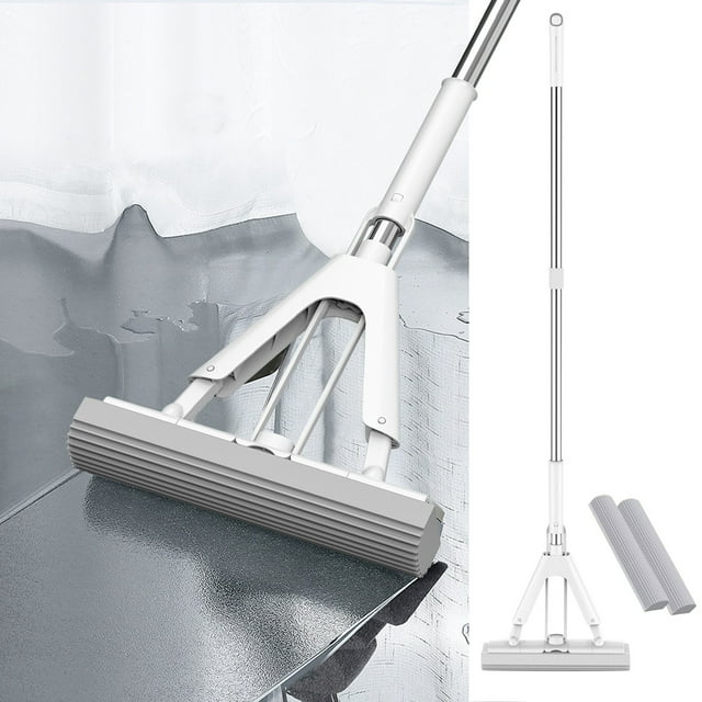 cpengpj 28cm 2 Cotton Sponge Mop, Folded Extrusion Dehydration, Home ...