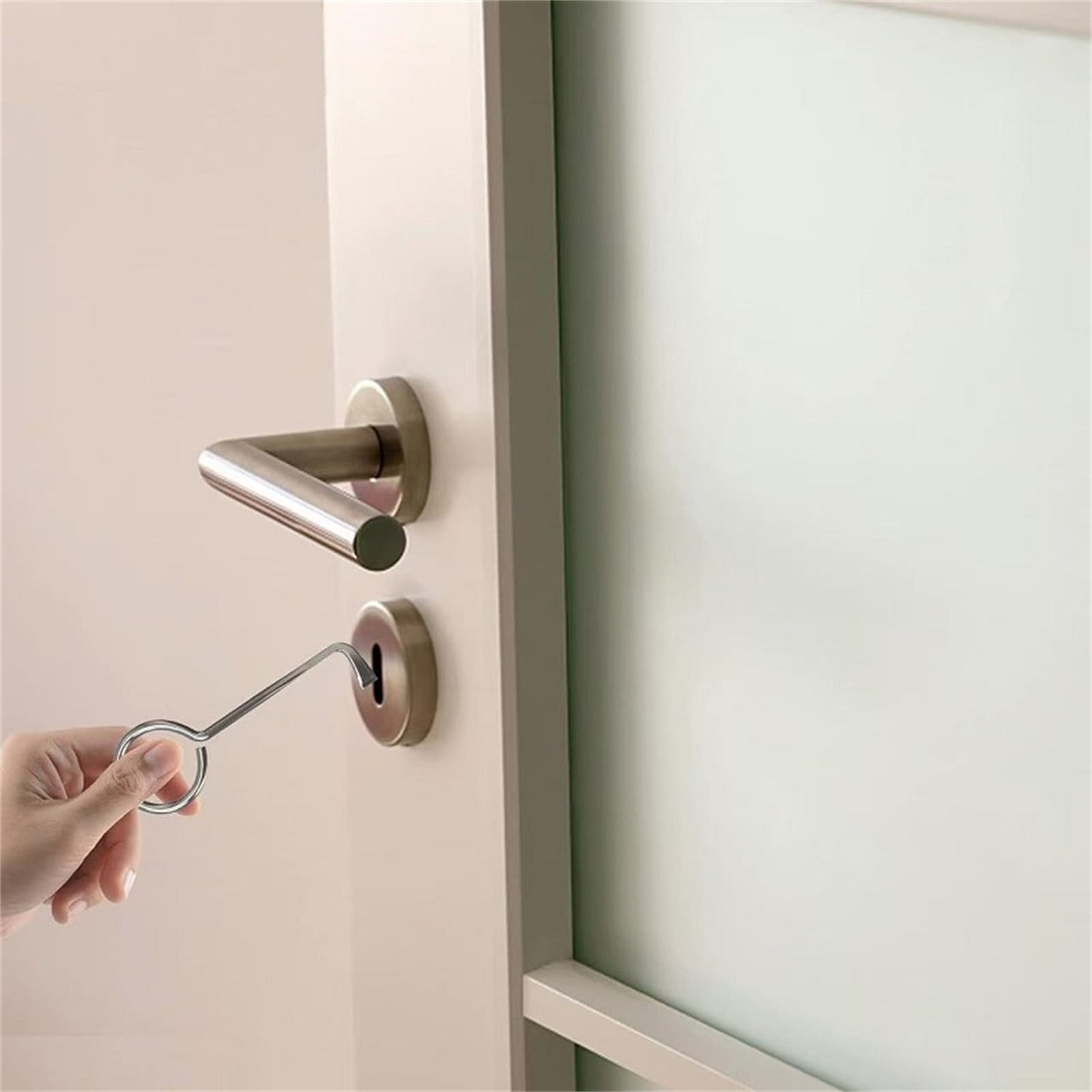 cpengpj 2Pcs Lock Pick Set Stainless Steel Replacement Skeleton Lock ...