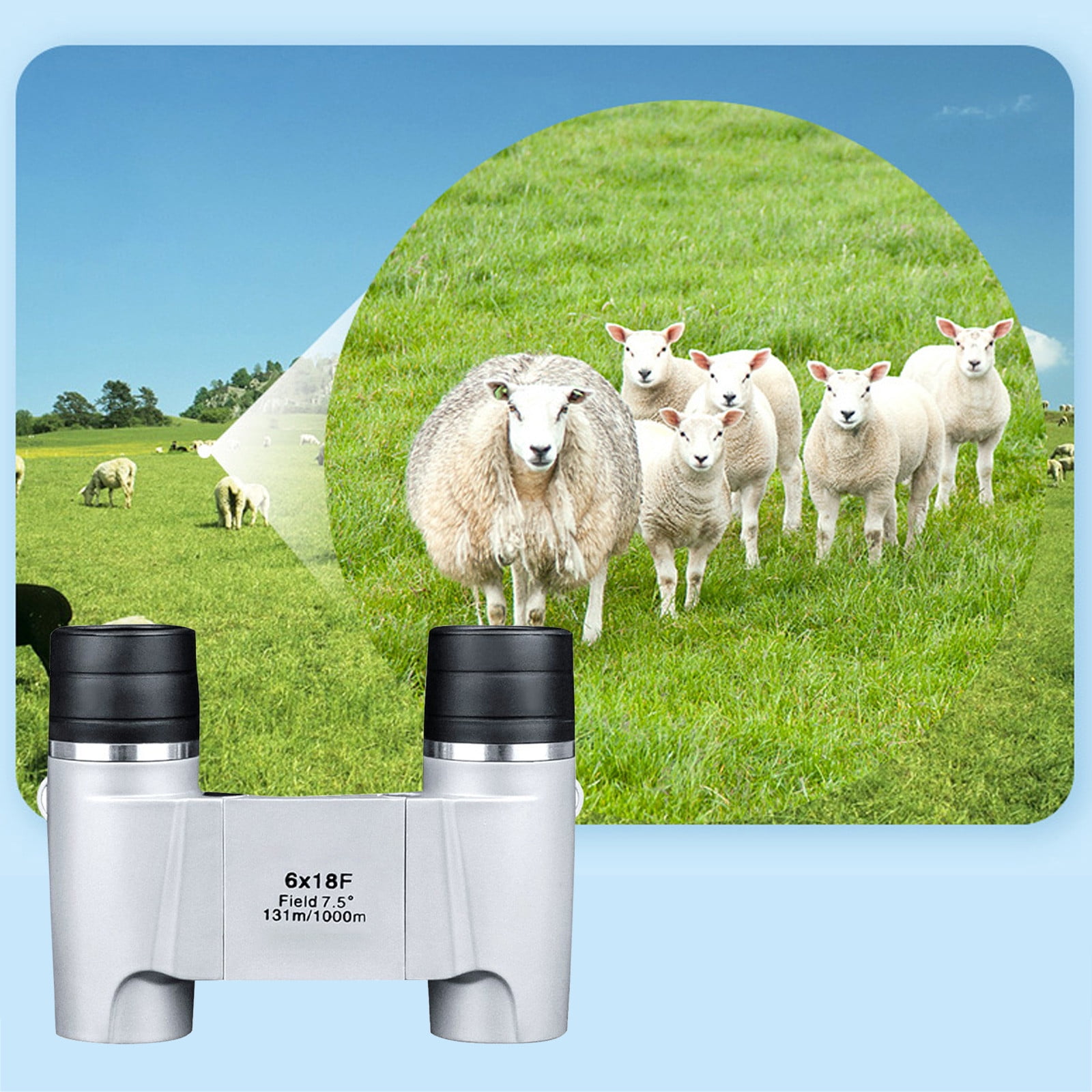 cpengpj Clearance 6x18 Fixed Compact Binoculars for Adults and Kids ...