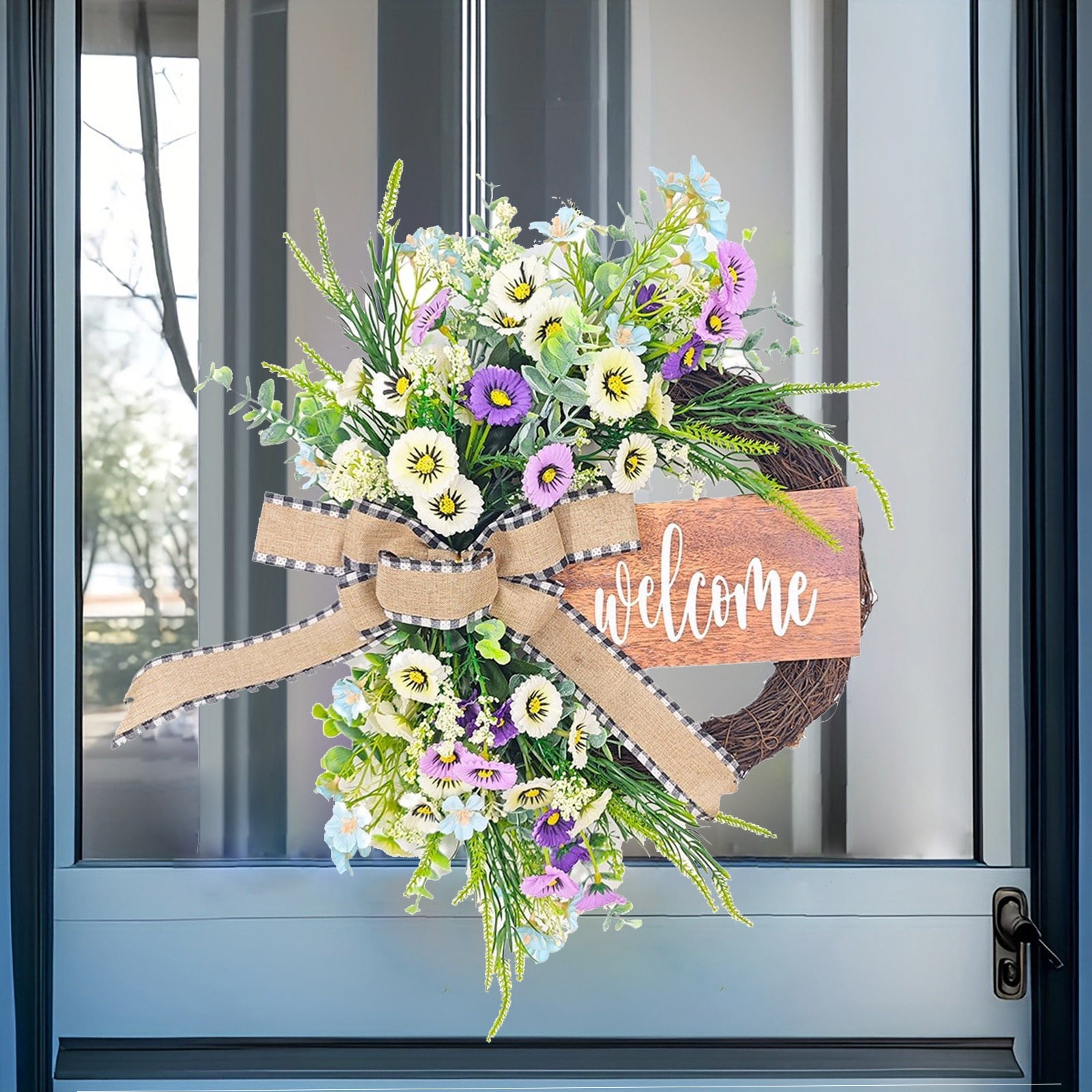 cpengpj Clearance Artificial Spring Summer Wreath Swag Mini Spring ...