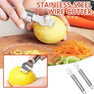 WALFRONT Fruit Zester Citrus Scraper Peeler,Stainless Steel Lemon Lime ...