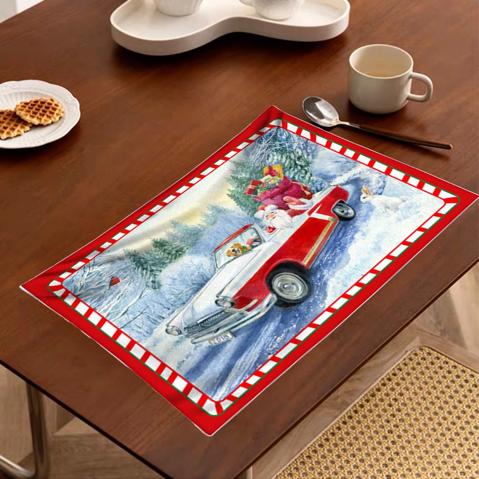 cpengpj Clearance Christmas Placemats for Foreign Trade Holiday ...
