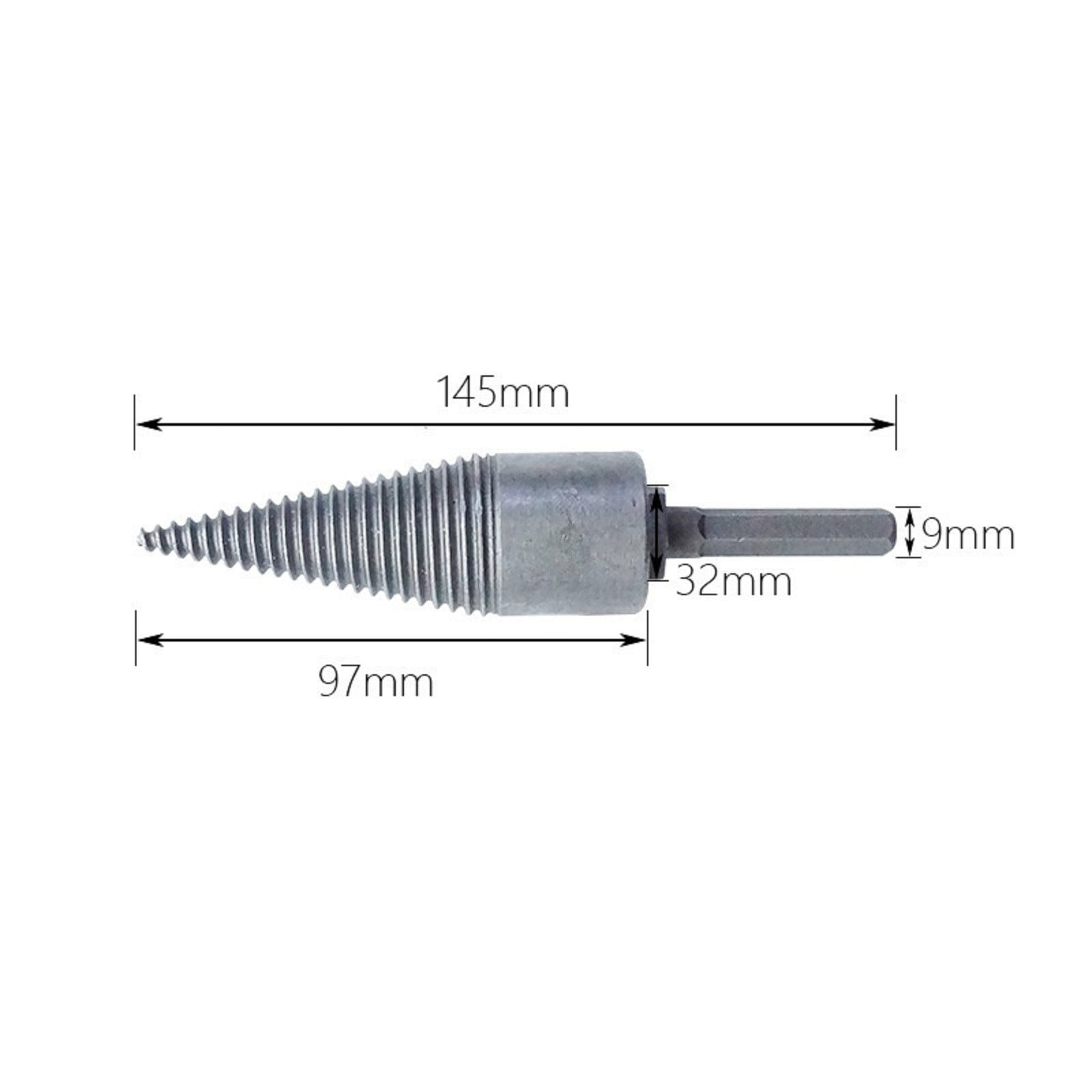 cpengpj Firewood Splitter Machine Drill Wood Cone Reamer Punch Driver ...