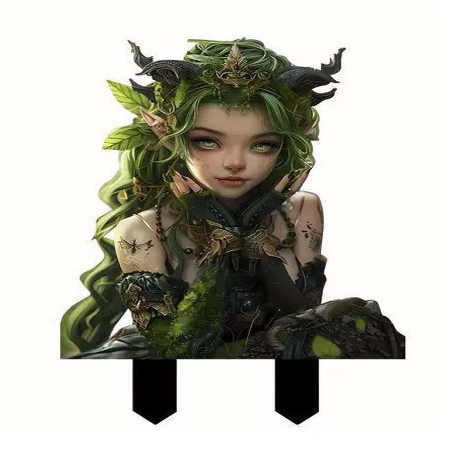 cpengpj Forest Elves and Deer, Garden Pile Card, Acrylic Garden Ground ...