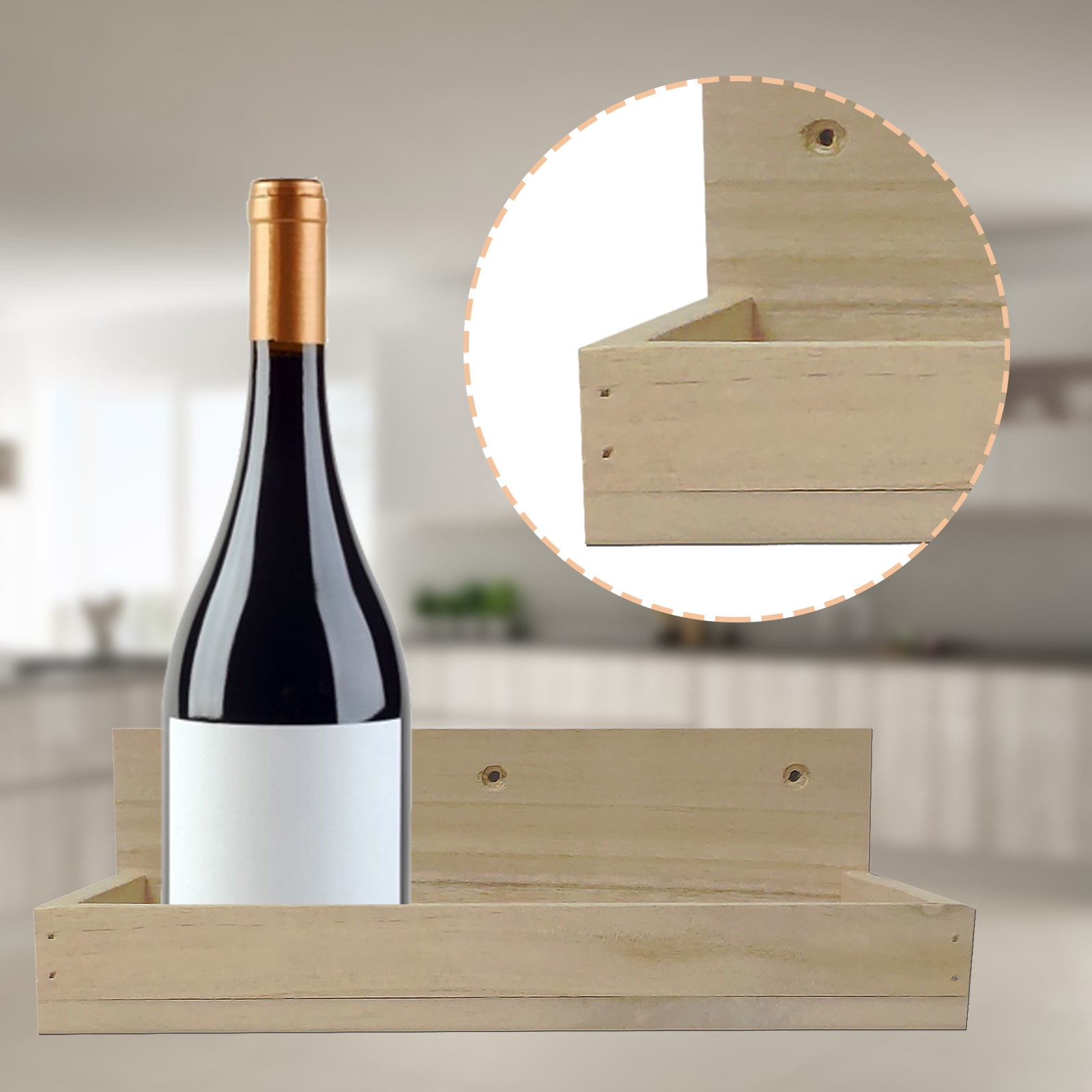 cpengpj Handmade Wall Mounted Solid Wood Wine Bottle Rack Wine Rack ...