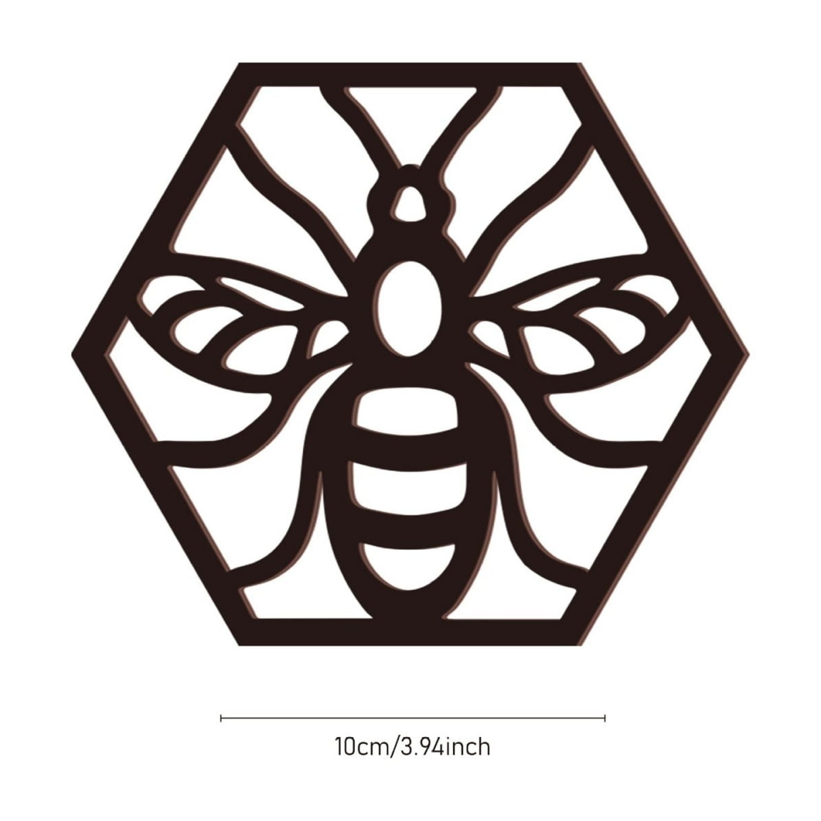 cpengpj Hexagon Bumble Bee Sign Wooden Bee Art Decoration Bees Day ...