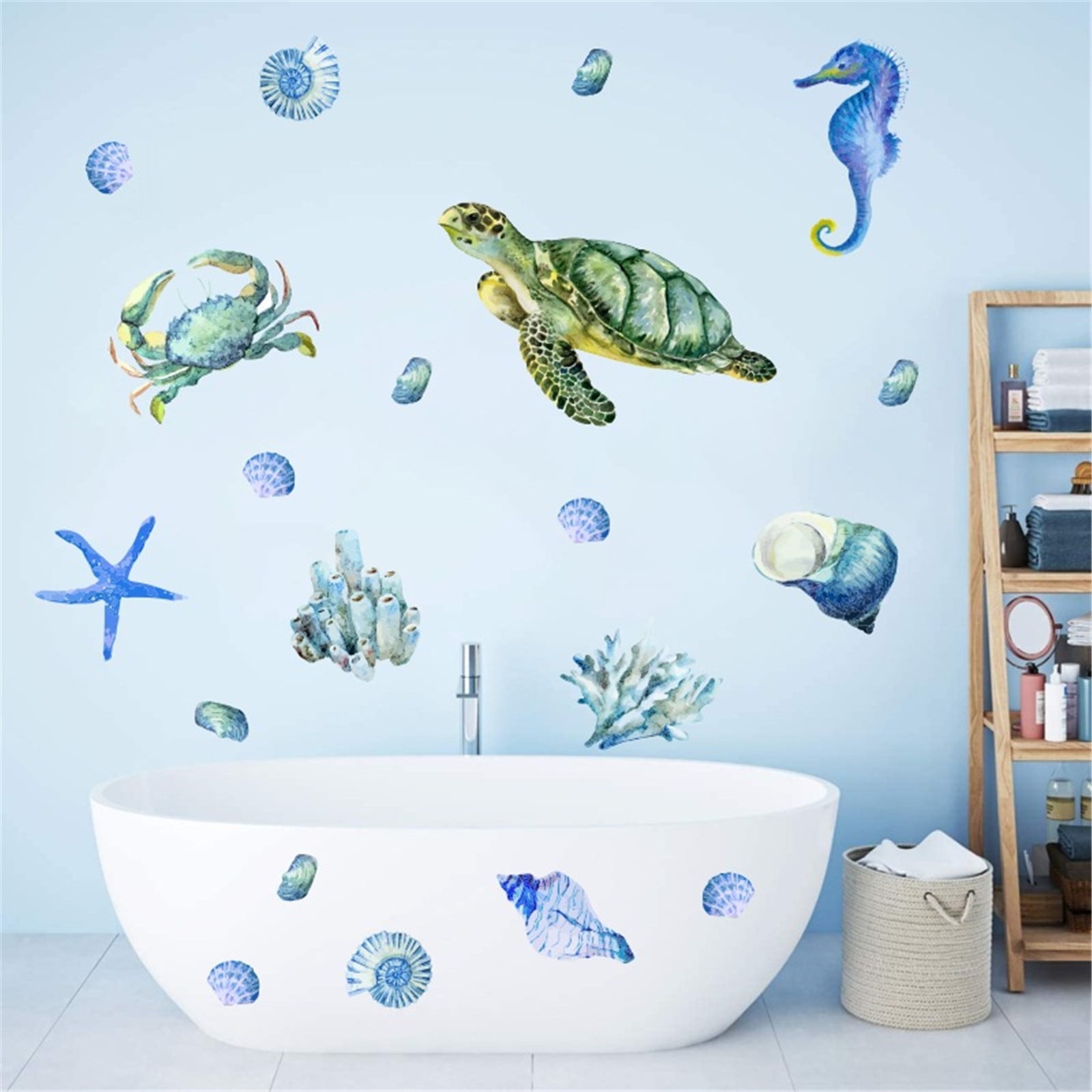 cpengpj Ocean Life Wall Sticker Sea Creatures Wall Stickers Under The ...