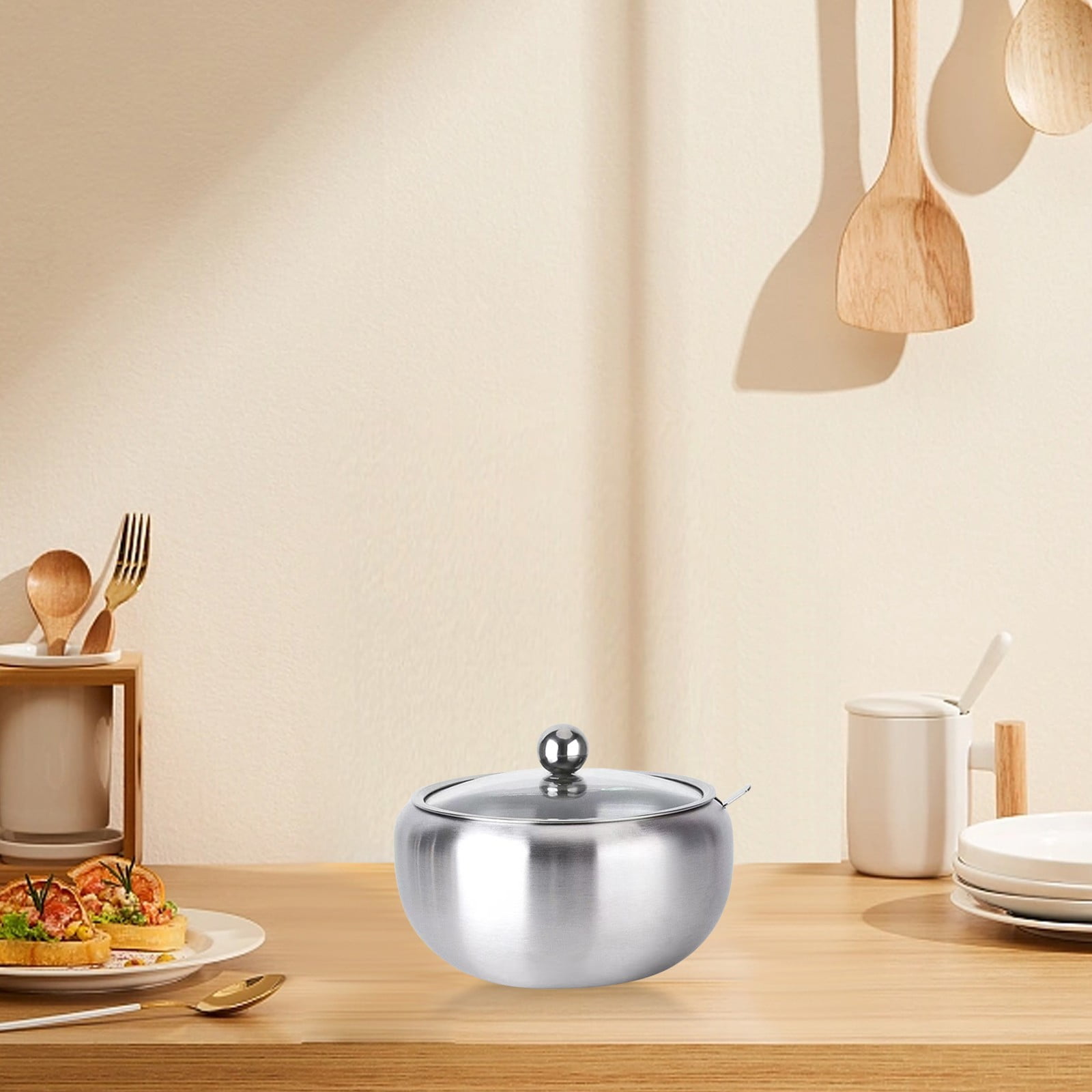 cpengpj Stainless Steel Seasoning Containers Jar Set, Condiment Jar ...