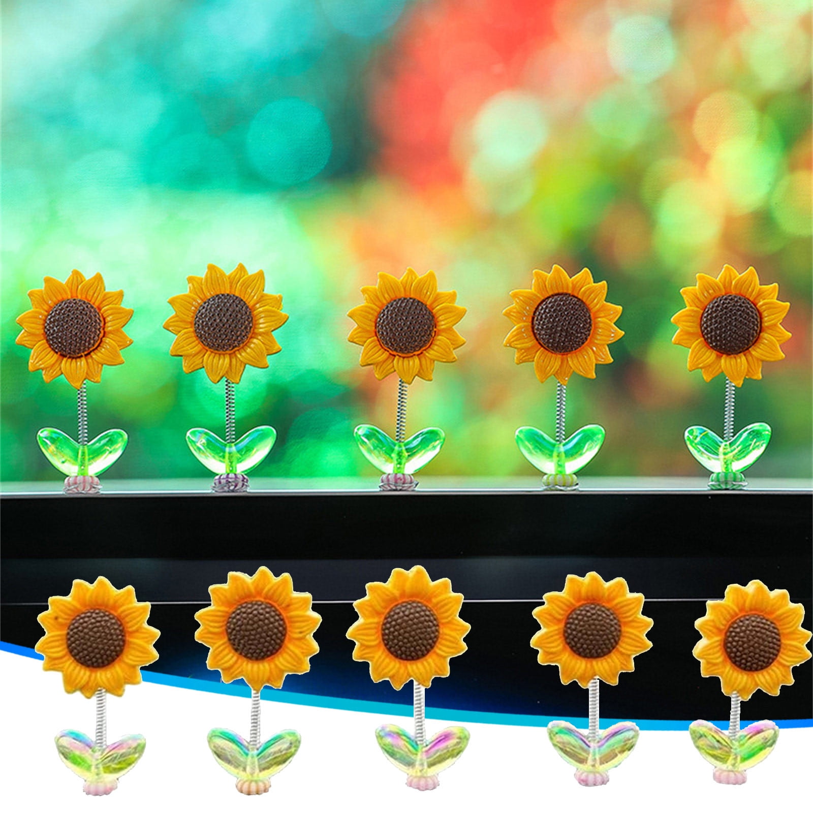 cpengpj Sunflower Car Dashboard Decorations Shaking Sun Flower ...