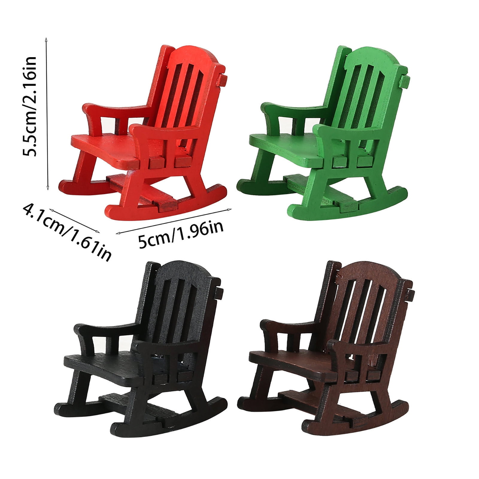cpengpj Dollhouse Chairs Mini Wood Chair Miniature Furniture Photograph ...