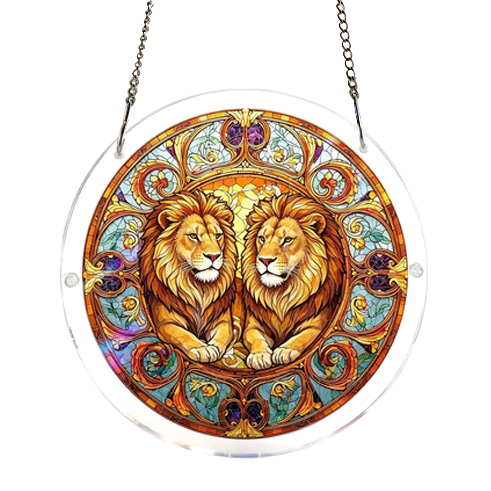 cpengpj Double-Sided Printed Acrylic Puzzle Suncatcher, 7.4in Scratch ...